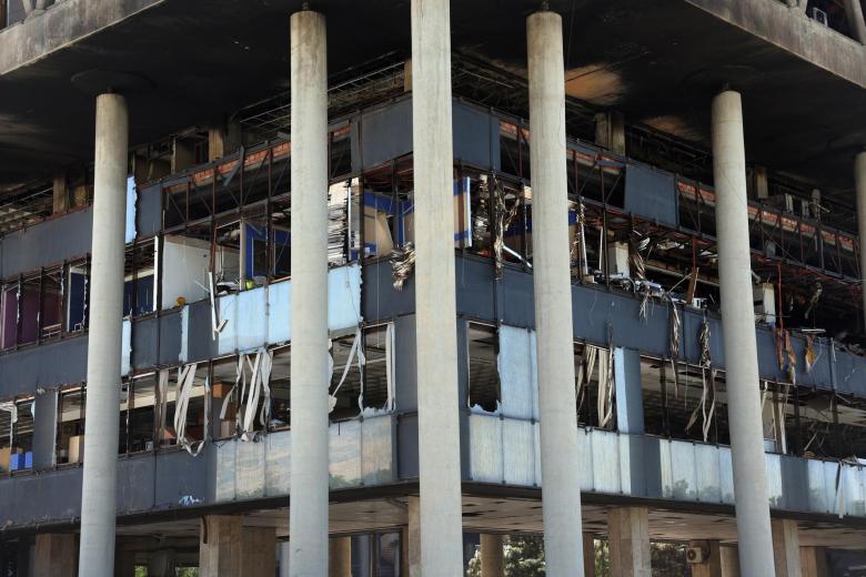 Así quedó la televisión estatal iraní que Israel bombardeó