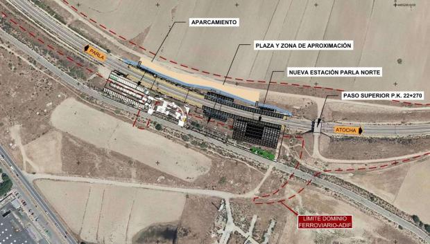 Así será la nueva estación de Cercanías de Parla Norte: 895 m² para ...