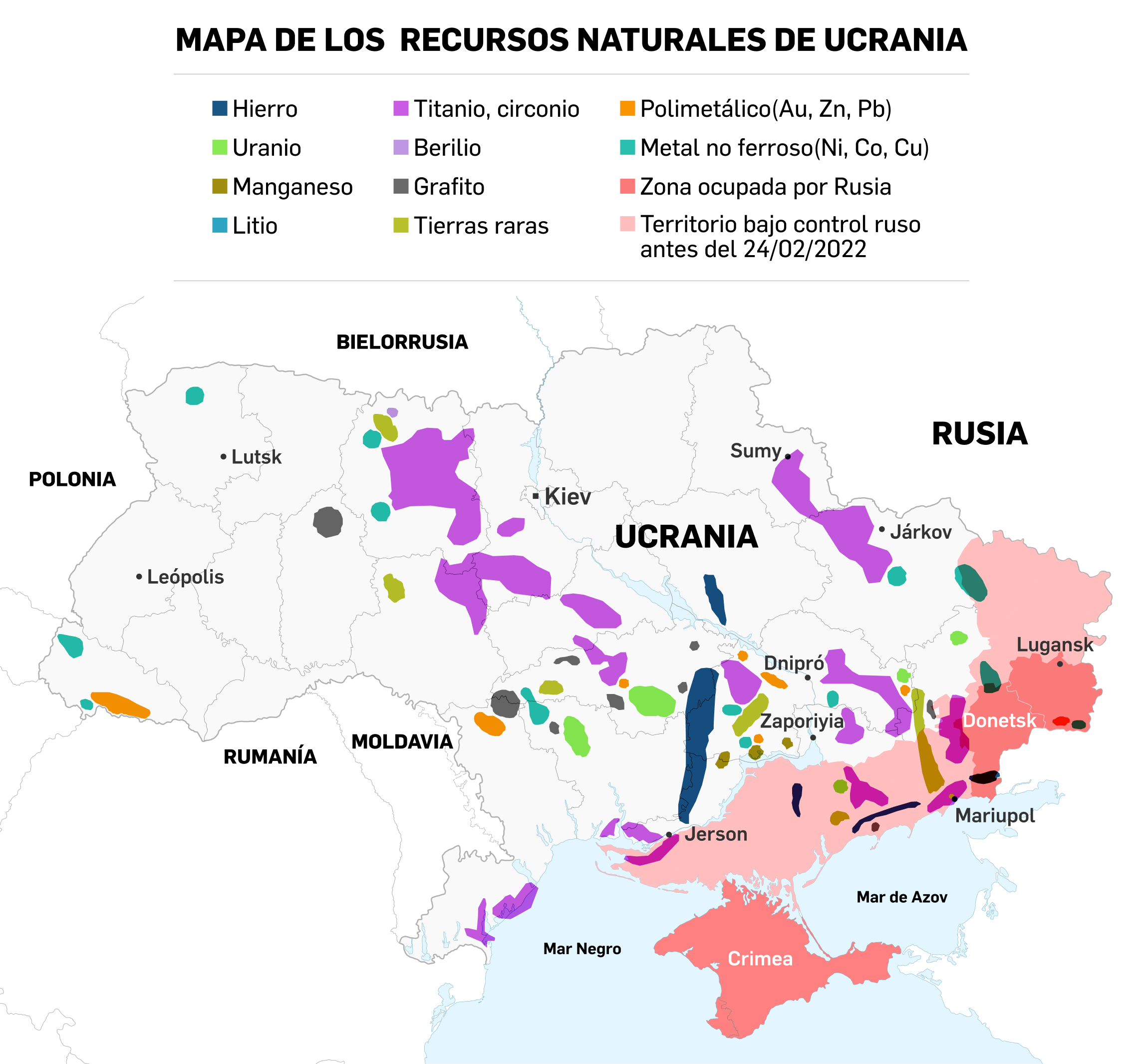 ¿Dónde están las tierras raras de Ucrania y por qué Trump tiene tanto ...