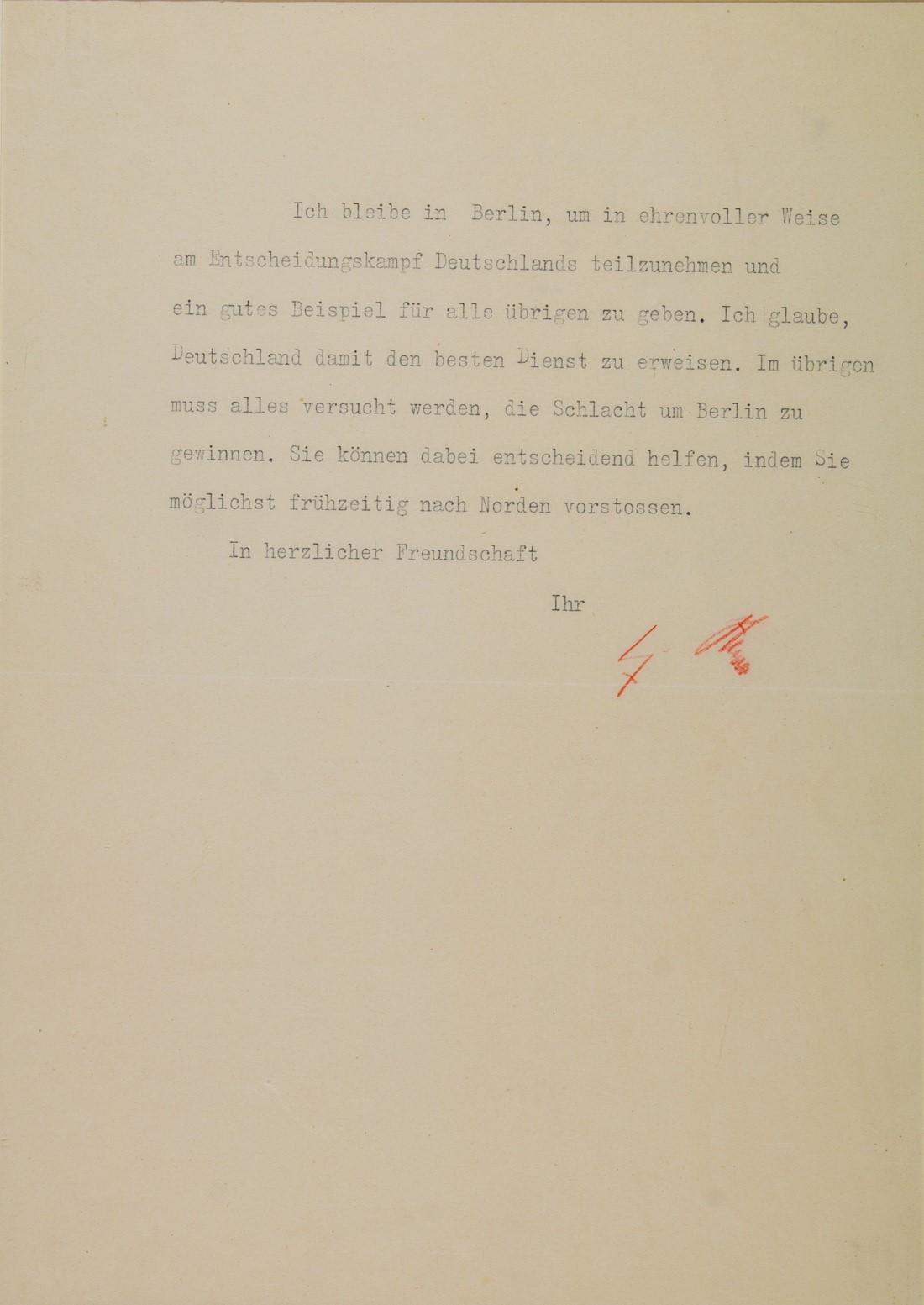 El último mensaje de Hitler: una promesa vacía antes de suicidarse en ...