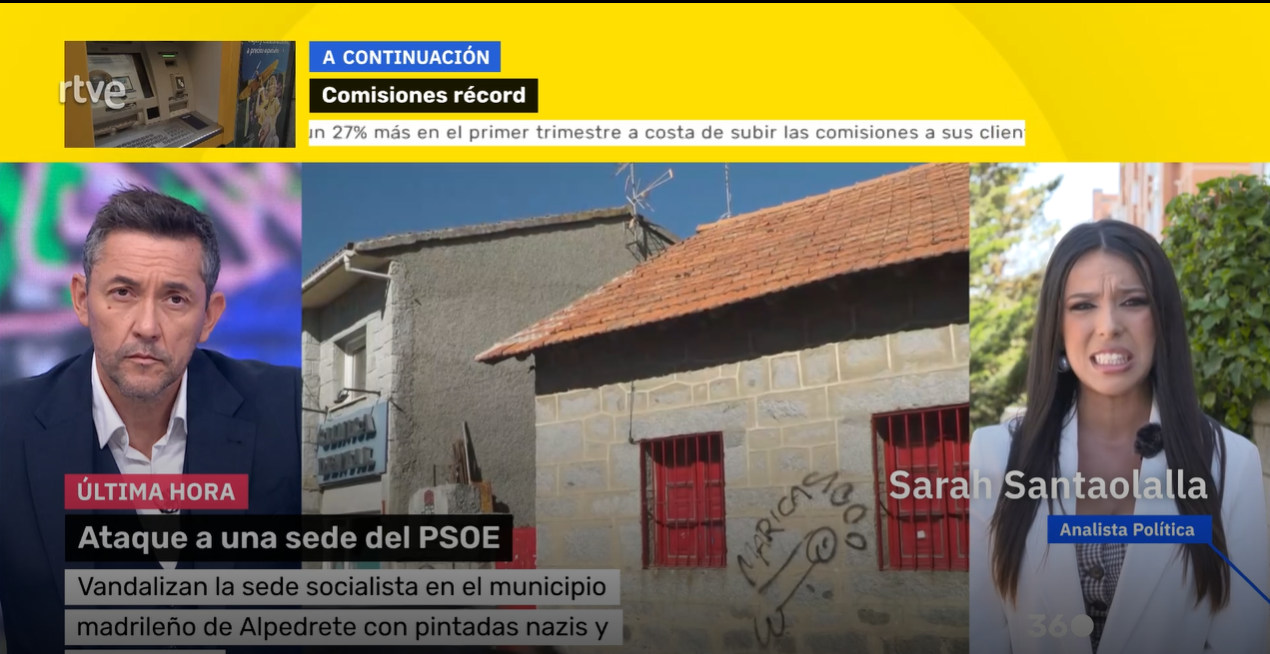 Javier Ruiz tiene como analista política a su novia Sarah Santaolalla