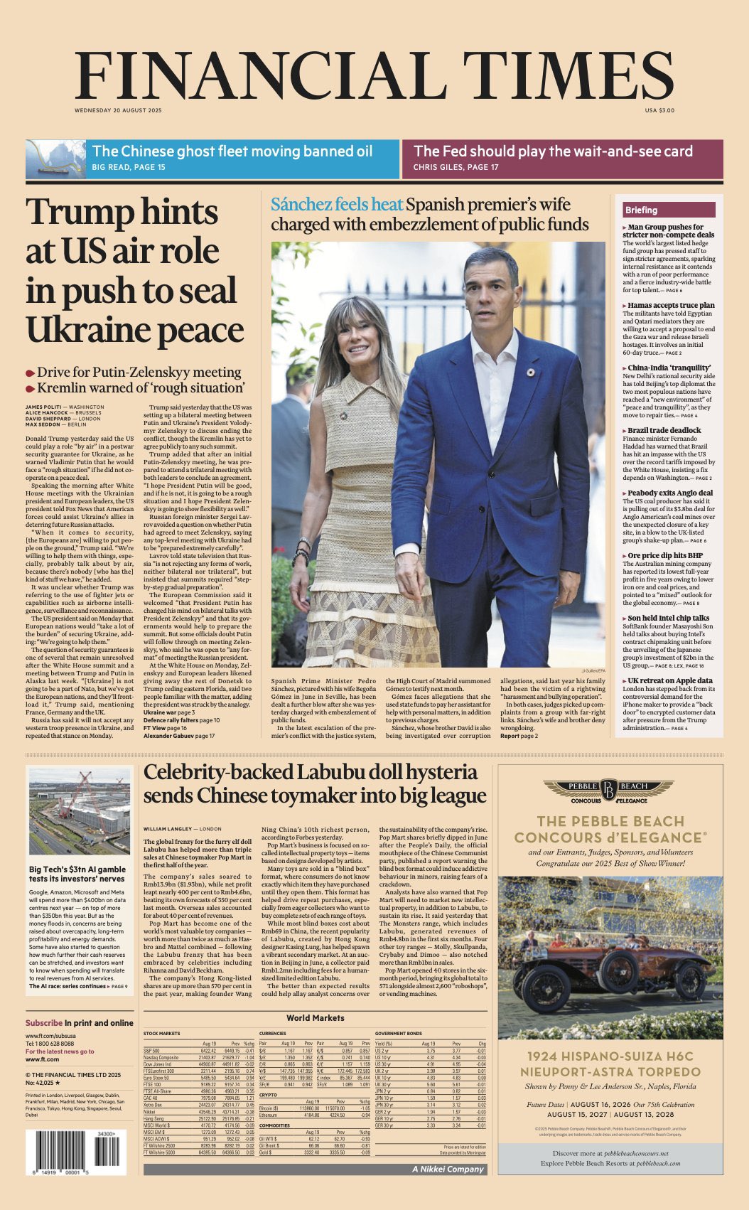 El Financial Times arremete contra Sánchez desde su portada: «La ...