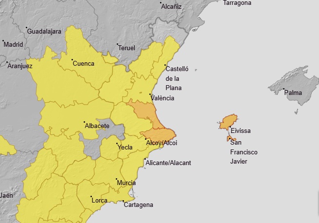 Aemet eleva la alerta por la dana 'Alice' en Valencia: lluvias de 100 ...