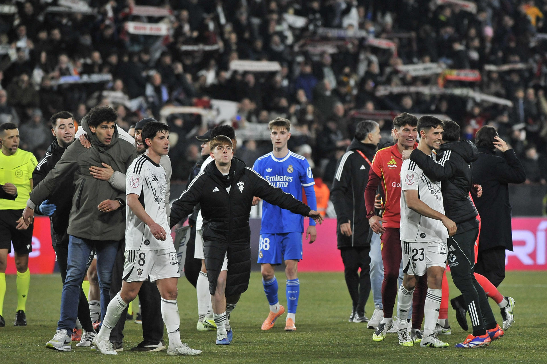 Las lágrimas de Jesús Vallejo tras ganar con el Albacete al Real Madrid